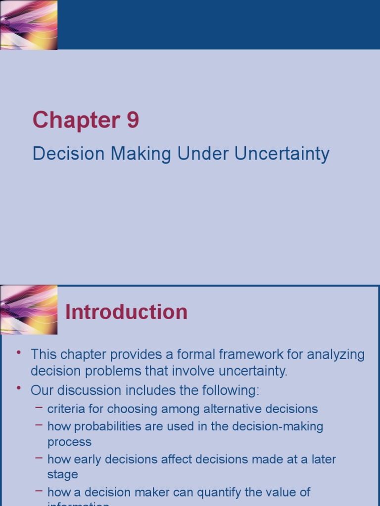 TF21KBS OM511 Chapter9 | PDF | Risk Aversion | Utility