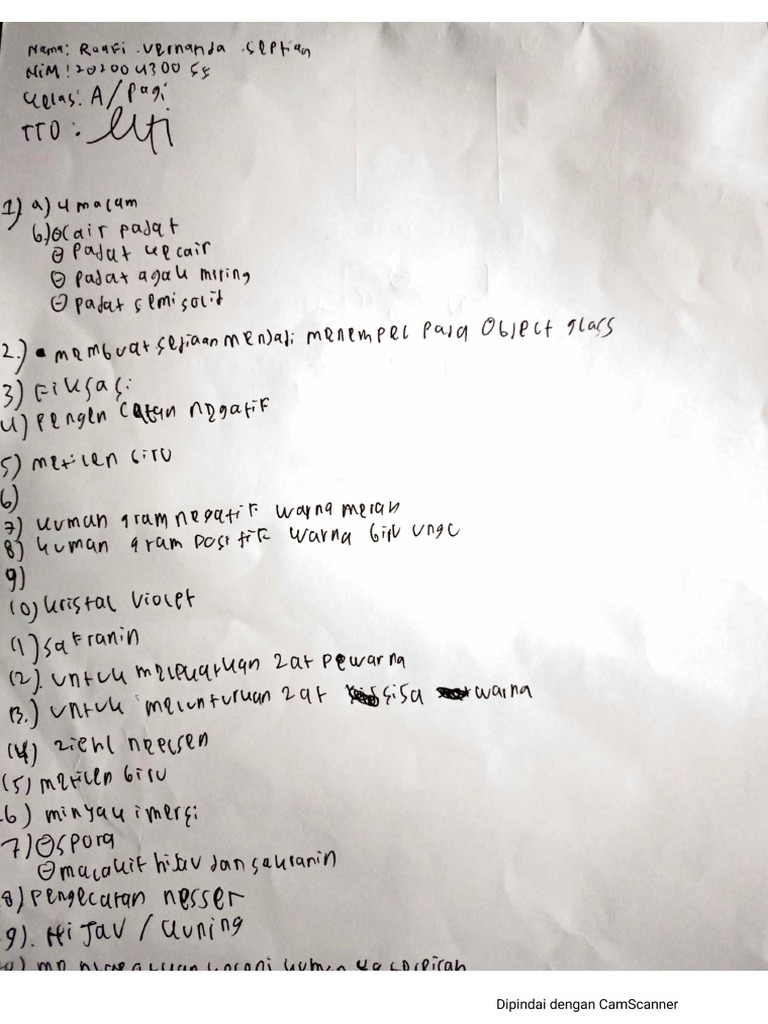 20-0055 Raafi Vernanda Septian - Uts Mikro Bio | PDF