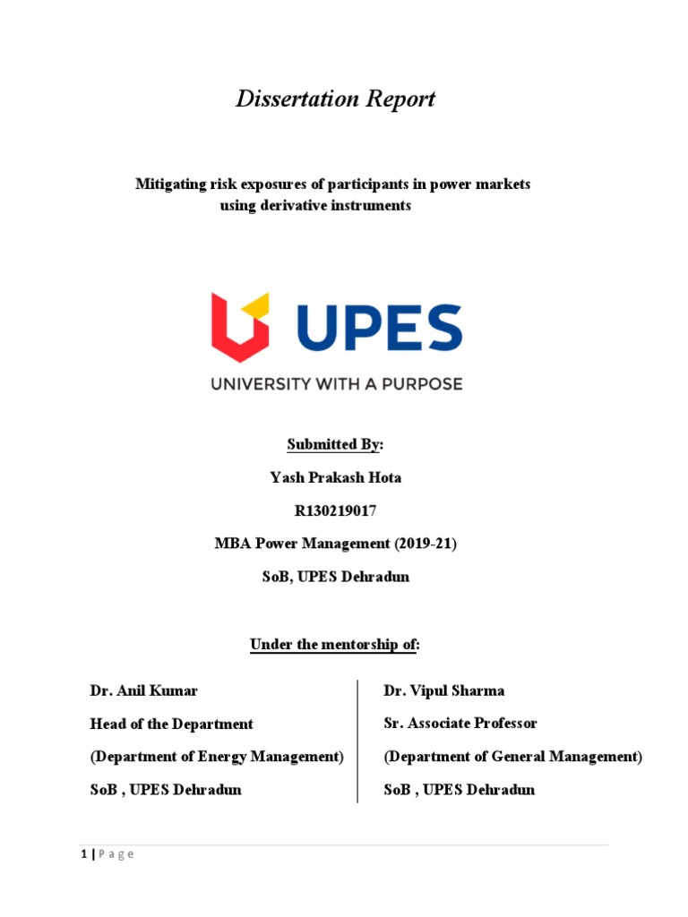 Dissertation Yash Hota | PDF | Derivative (Finance) | Hedge (Finance)