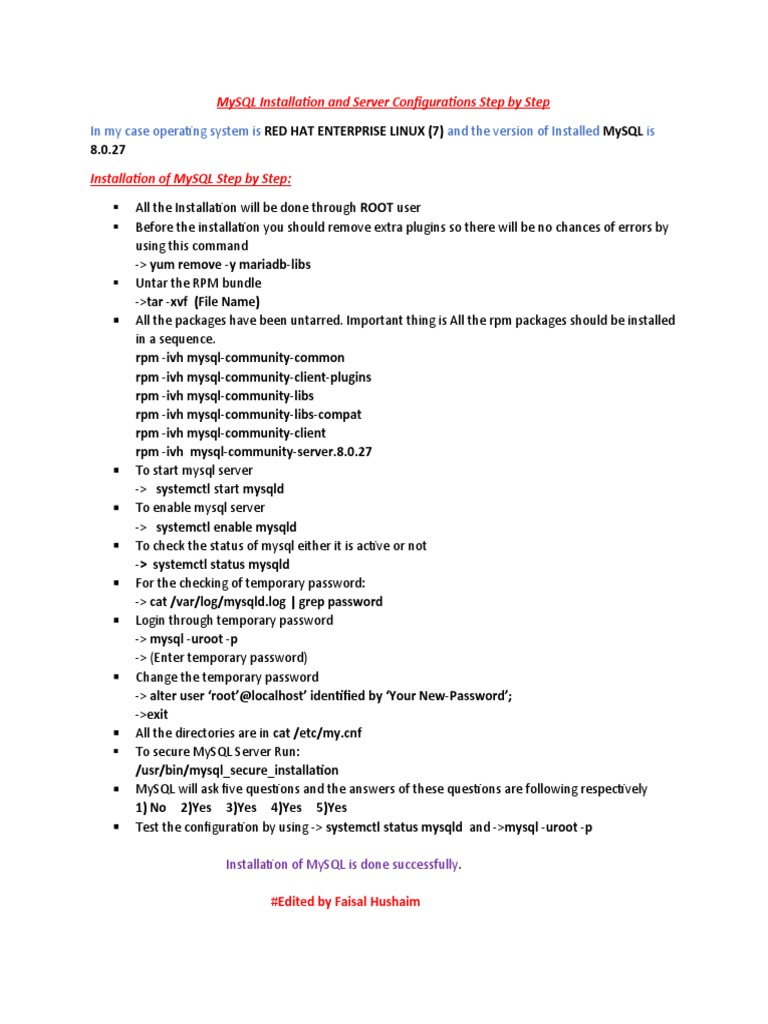 MySQL Installation and Server Configurations Step by Step | PDF | My Sql | Superuser