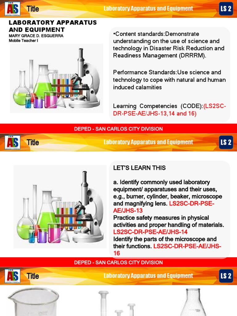 Commonly Used Laboratory Equipment and Their Functions | PDF ...