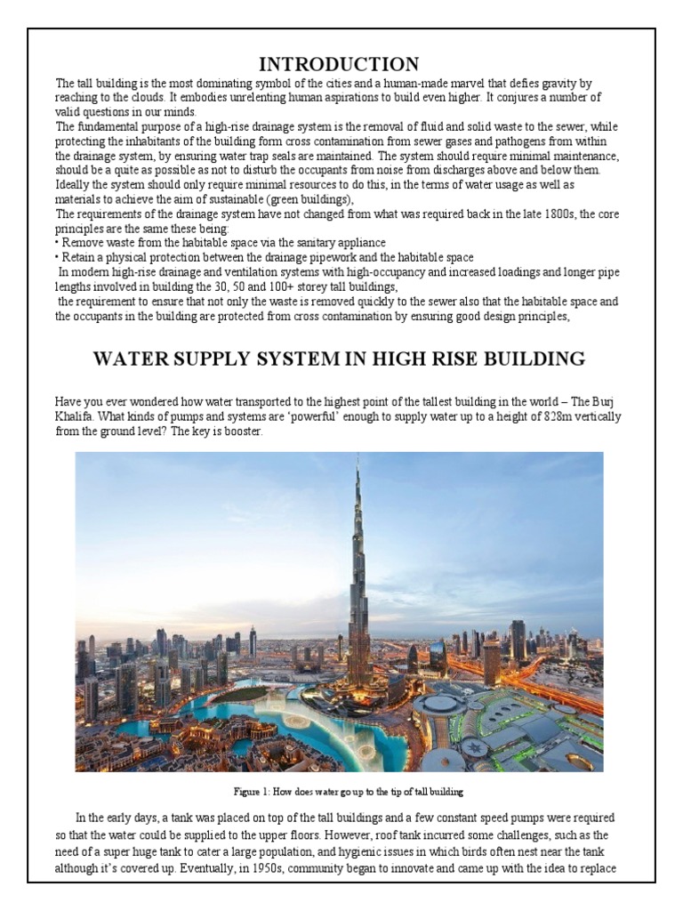 Water Supply System in High Rise Building | PDF | Sanitary Sewer | Valve