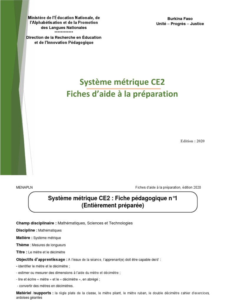 Systeme Metrique Ce2 | PDF | Kilogramme | Litre