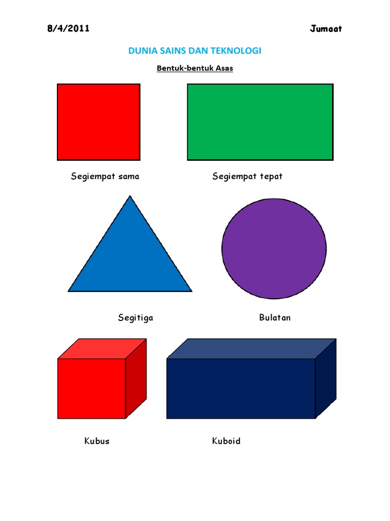 Mengenal Bentuk-Bentuk Asas Geometri | PDF