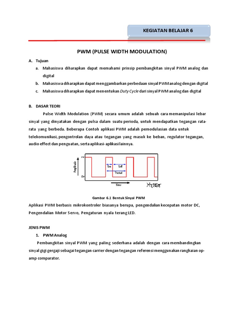 Elektronika Daya Jobsheet 6 PWM | PDF
