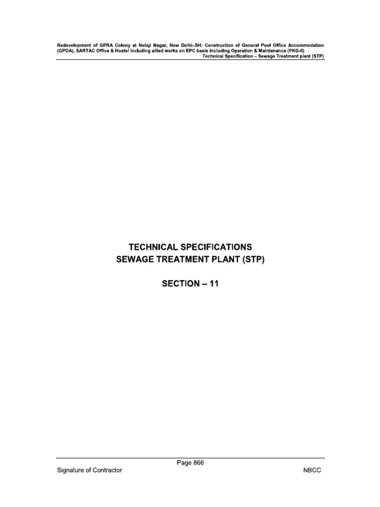 Technical Specification of STP | PDF