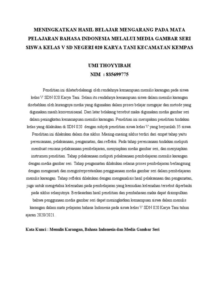 Karya Ilimiah Umi Thoyyibah | PDF