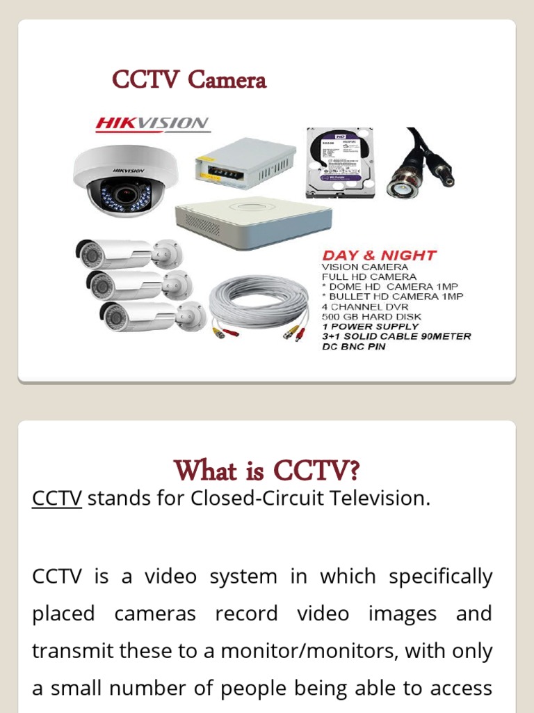 CCTV Introduction | PDF | Closed Circuit Television | Cable Television