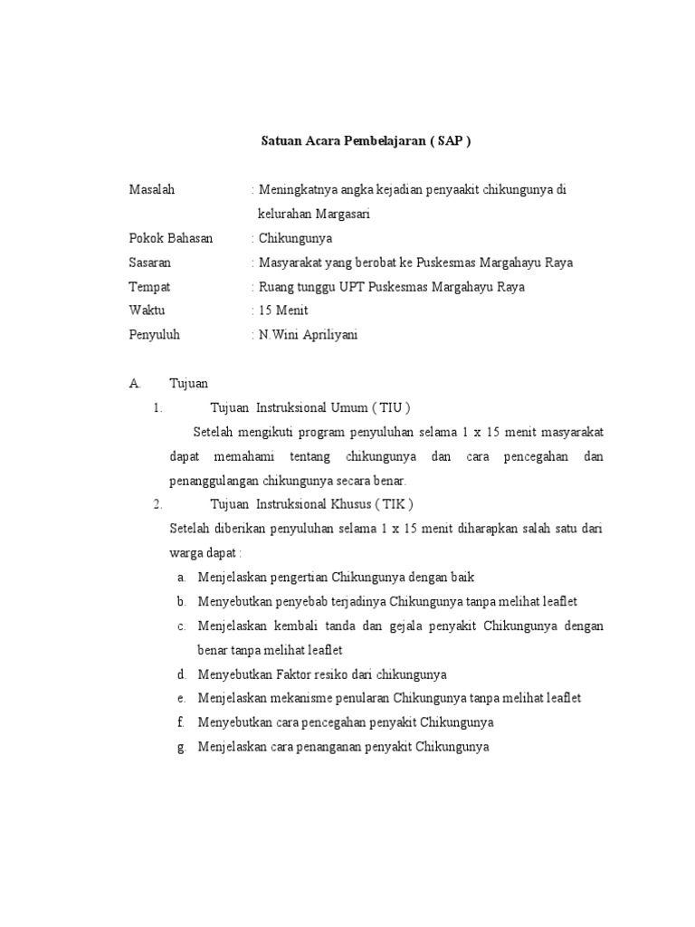 Sap Chikungunya Peny - Kel | PDF
