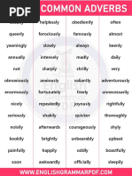 List of Adverbs | PDF