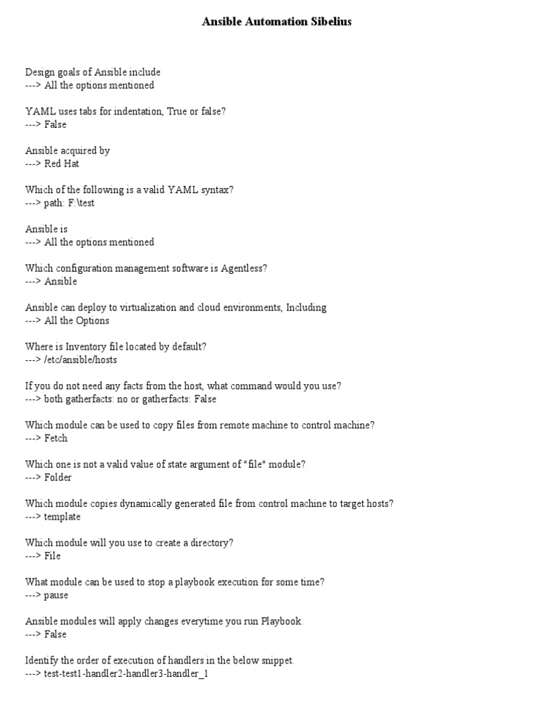 Ansible Automation Sibelius | PDF | Computer Architecture | System Software