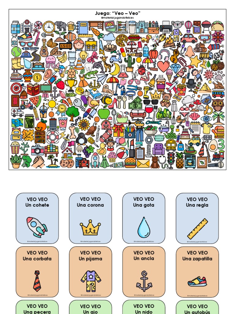Juego "Veo-Veo" para Imprimir y Jugar | PDF