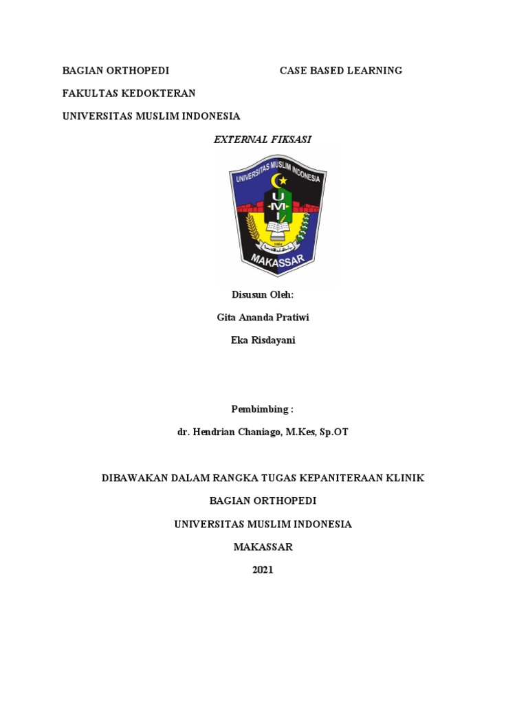 Fiksasi Eksterna | PDF | Kesehatan Holistik | Komputer