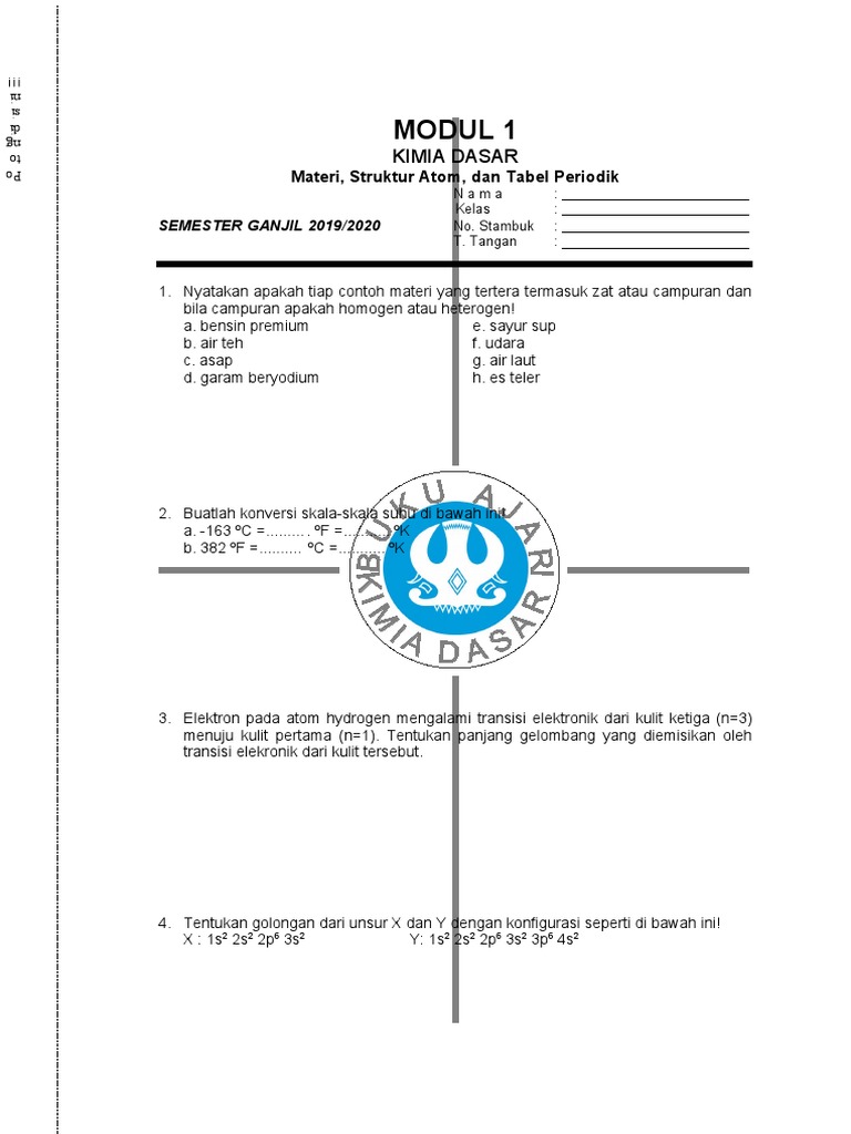 Modul Kimia Dasar | PDF