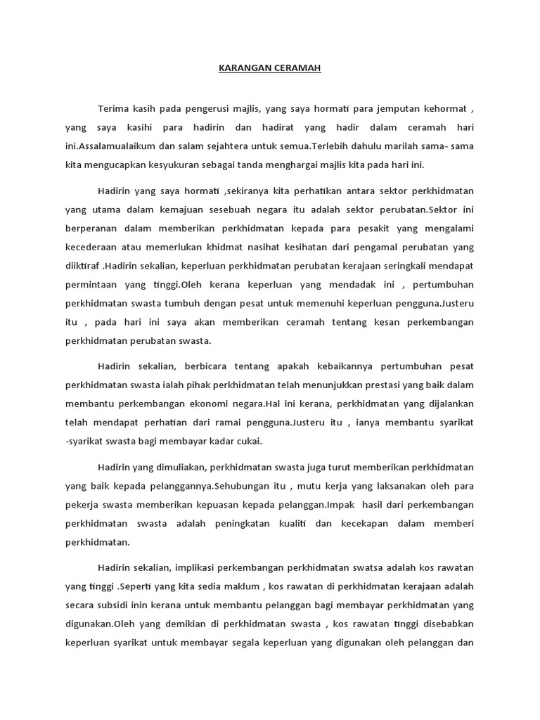 Karangan Ceramah | PDF