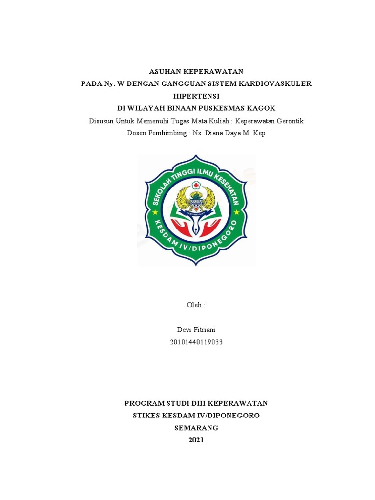 Askep Gerontik Hipertensi - Devi Fitriani - 20101440119033 | PDF