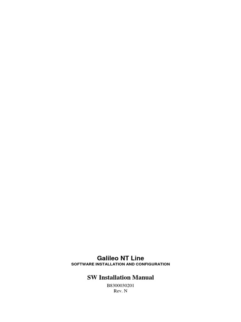 Section 02 GAL - NT Software Installation ENG | Download Free PDF ...