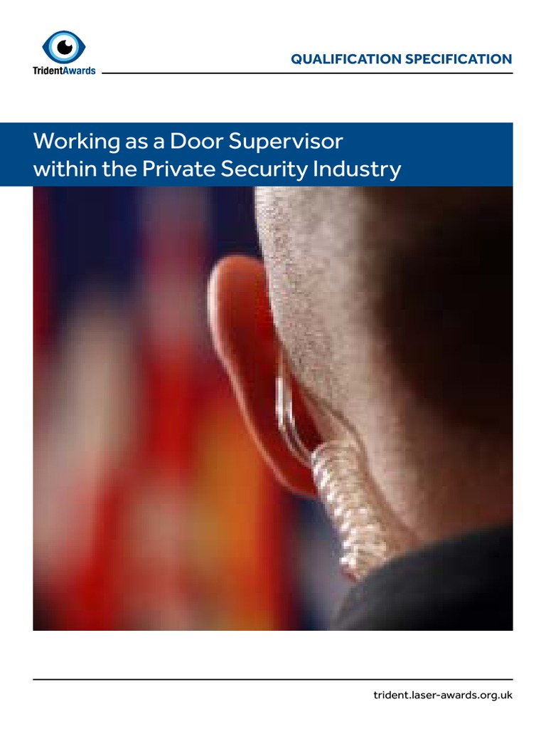 Working As A Door Supervisor Within The Private Security Industry | PDF ...