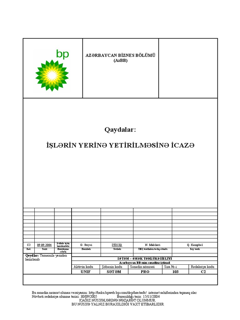 23154-Permit To Work-Az | PDF