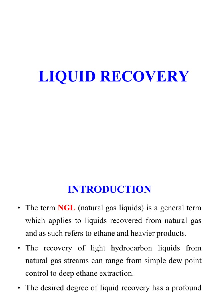 Liquid Recovery | PDF