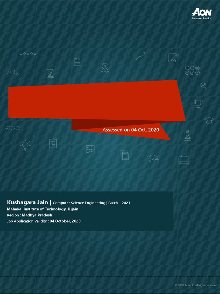 Cocubes Report: Kushagara Jain | PDF | Extraversion And Introversion | Computer Programming