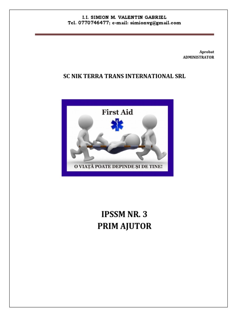 Ipssm Nr. 3 - Prim Ajutor | PDF