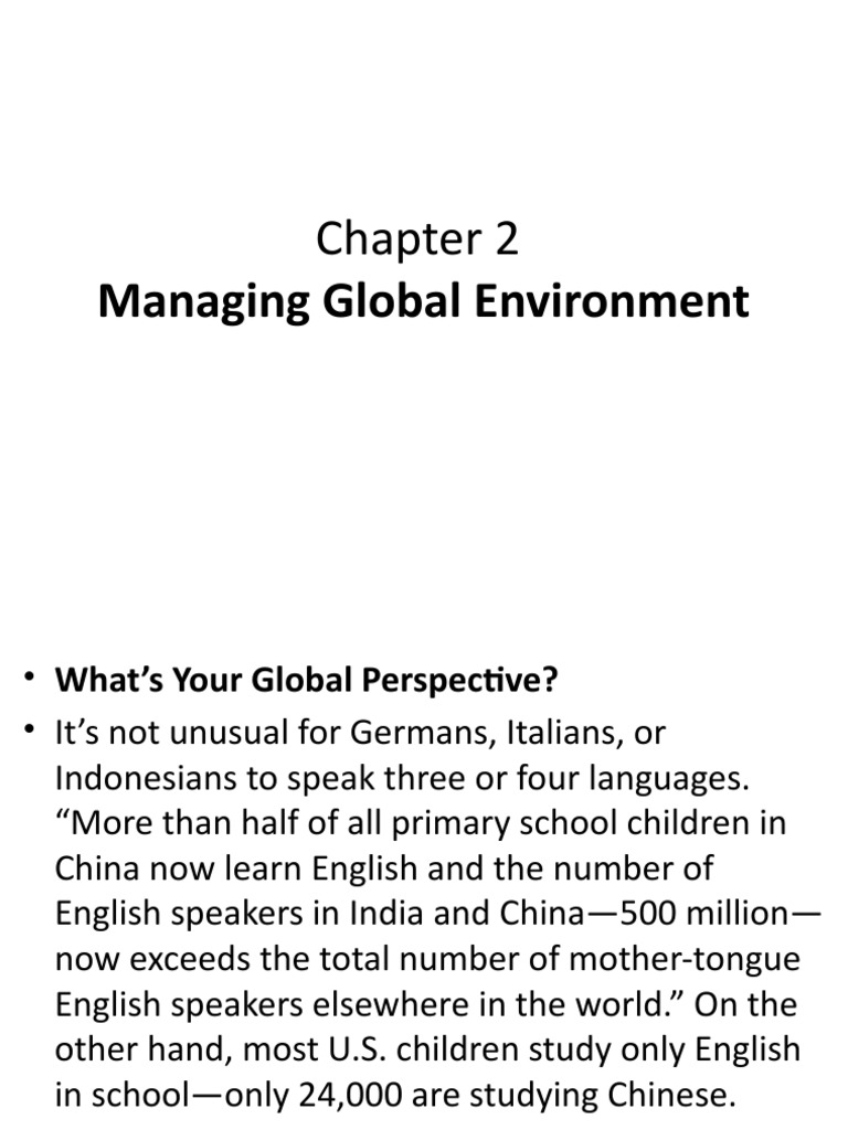 Managing in the Global Business Environment | PDF | Multinational ...