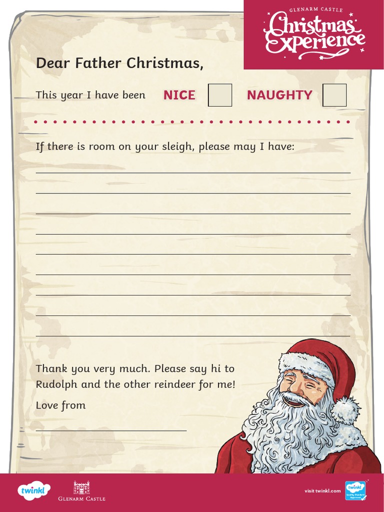 Dear Father Christmas,: Nice Naughty Naughty | PDF