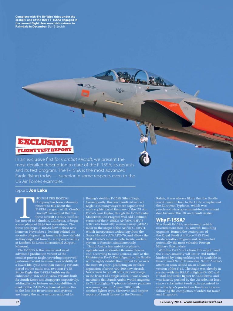 Exclusive: Flight Test Report | PDF | Mc Donnell Douglas F 15 Eagle ...