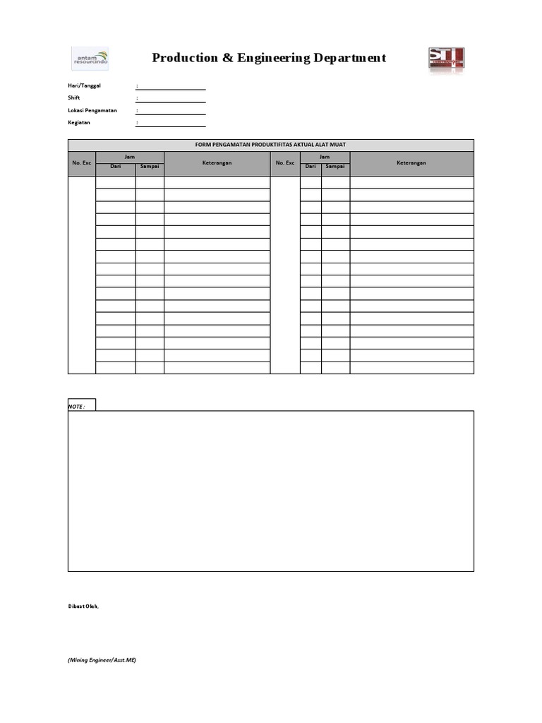 Form Pengamatan | PDF