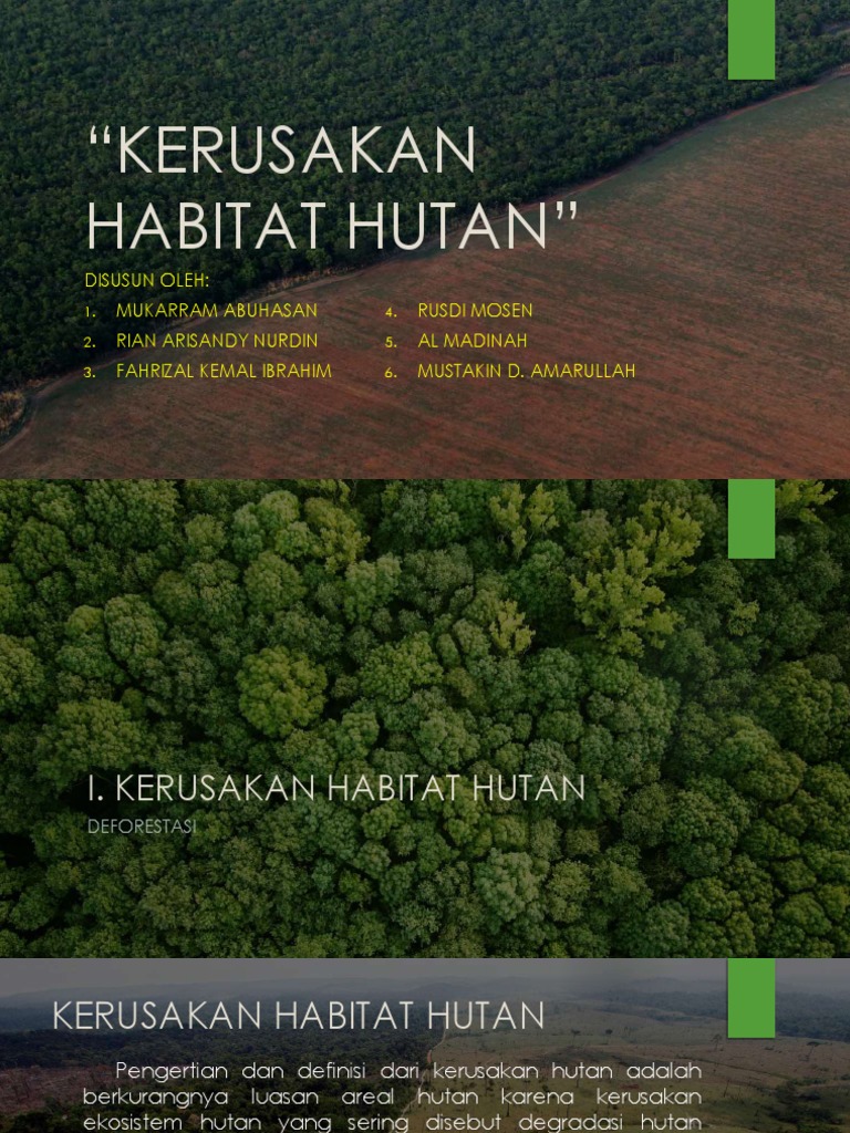 Kerusakan Habitat Hutan (Kelompok 36-40) | PDF | Sains & Matematika