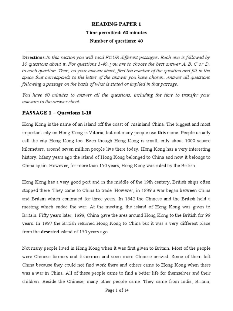 Reading Paper 1: Understanding Hong Kong's History | PDF | Minerals | Stars