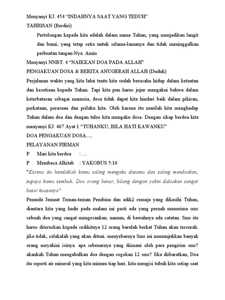 Khotbah PEMUDA REMAJA | PDF