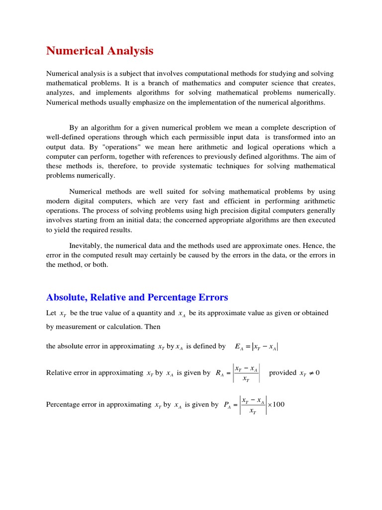 SEM 3 - GE3 - Numerical Analysis 1 | PDF | Numerical Analysis | Significant Figures