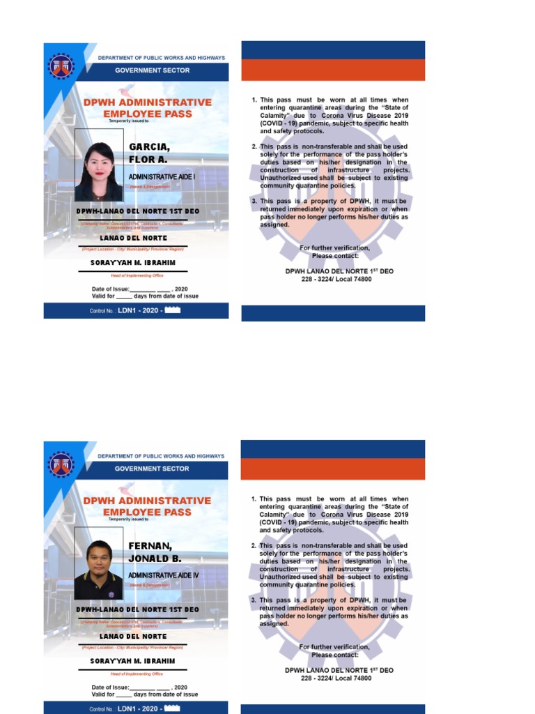 Employee Work Pass | PDF