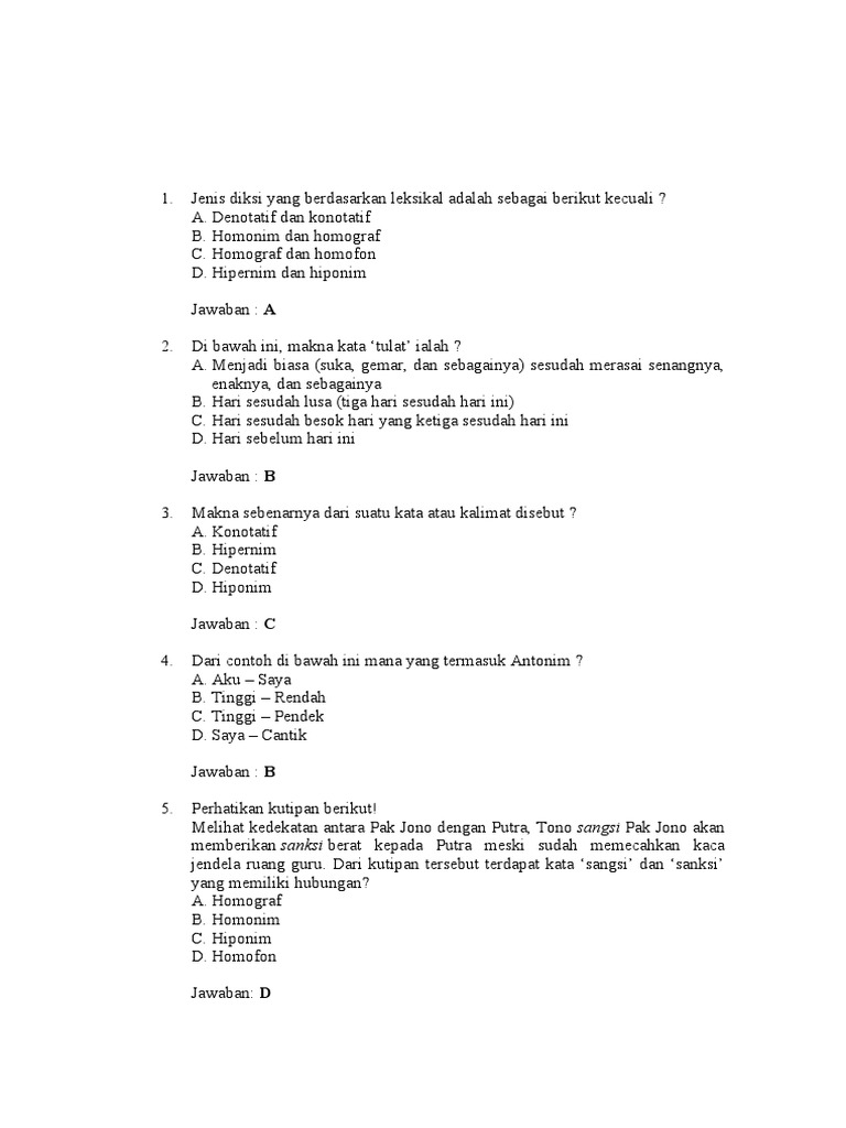 Soal Depa | PDF