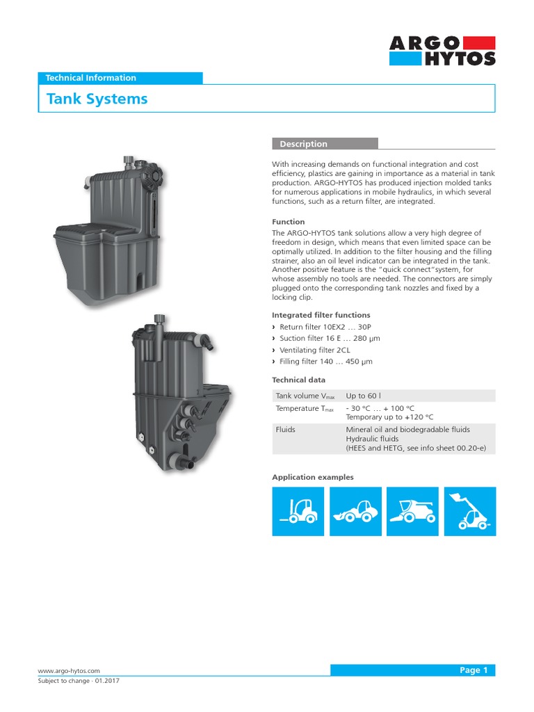 Argo-Hytos - Injection Molded Plastic Tank-Tanksystems - EN PDF | PDF ...