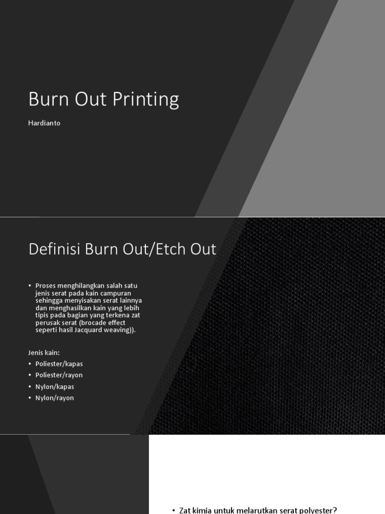 Burn Out Printing | PDF