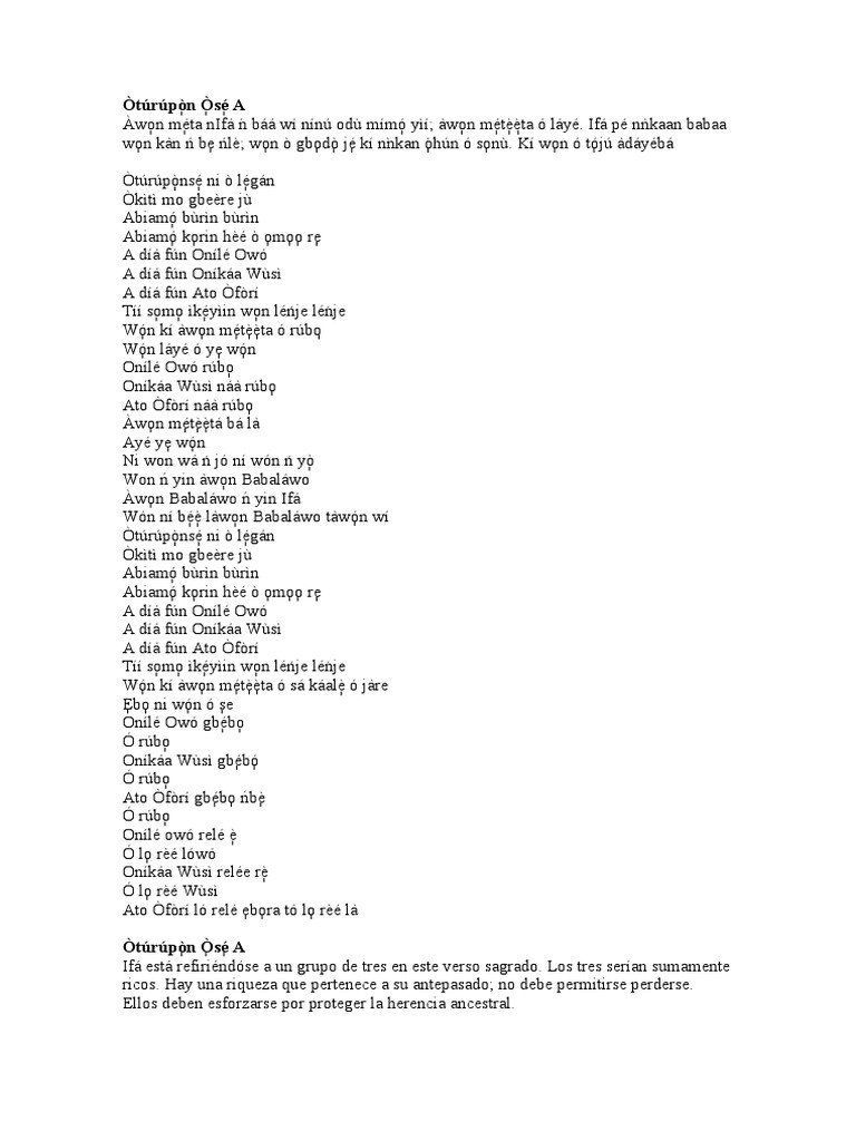 Òtúrúpòn Òsé A-B | PDF | Arte