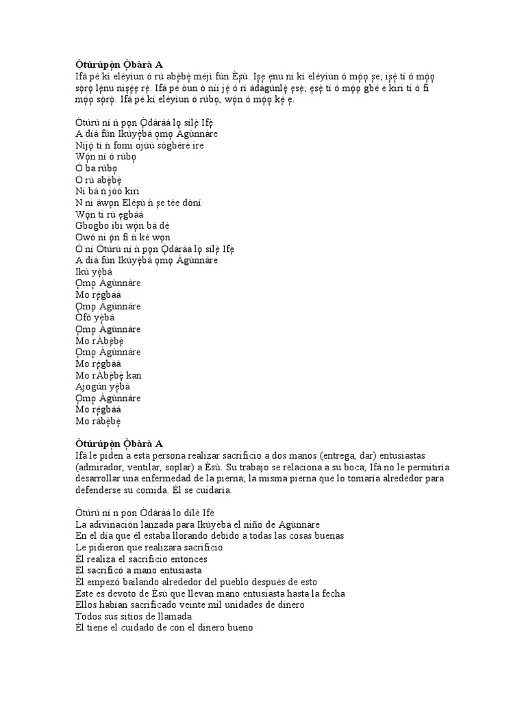 Òtúrúpòn Òbàrà A-B | PDF