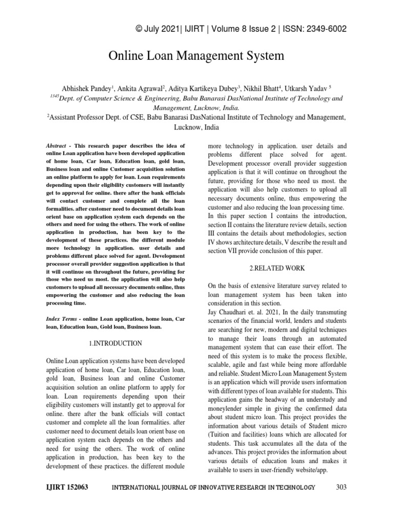 Online Loan Management System | PDF | Loans | Banks