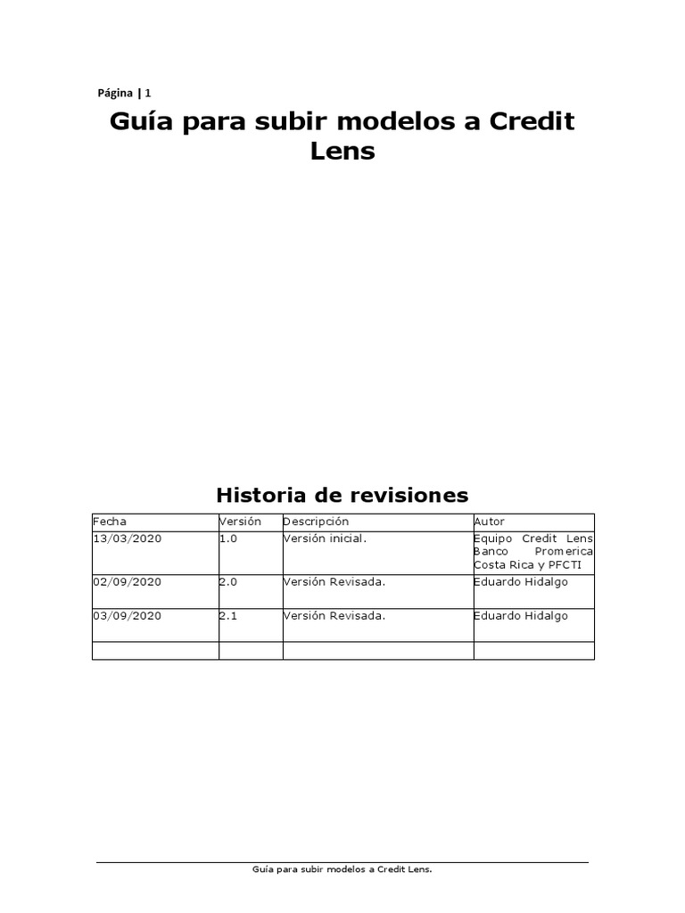 Manual para Subir Modelos A Credit Lens | PDF | Informática | Software