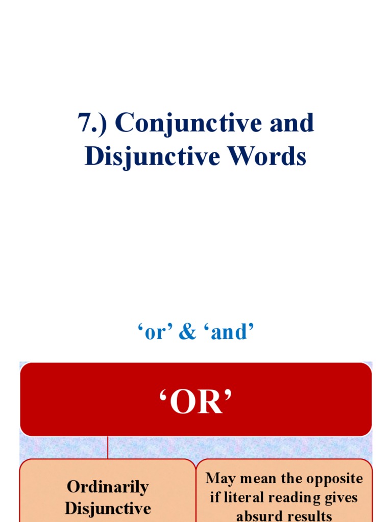 Conjunctive or Disjunctive Words-IV | PDF | Statutory Interpretation ...