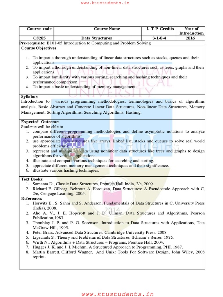 CS205 Data Structures | PDF | Data Structure | Computer Programming
