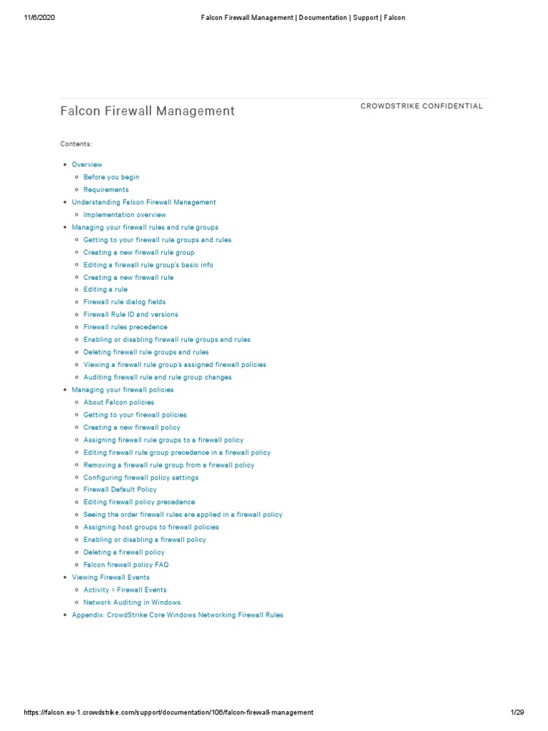 Falcon Firewall Management - Documentation - Support - Falcon | PDF ...