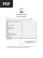 One and Same Certificate Format Kerala | PDF