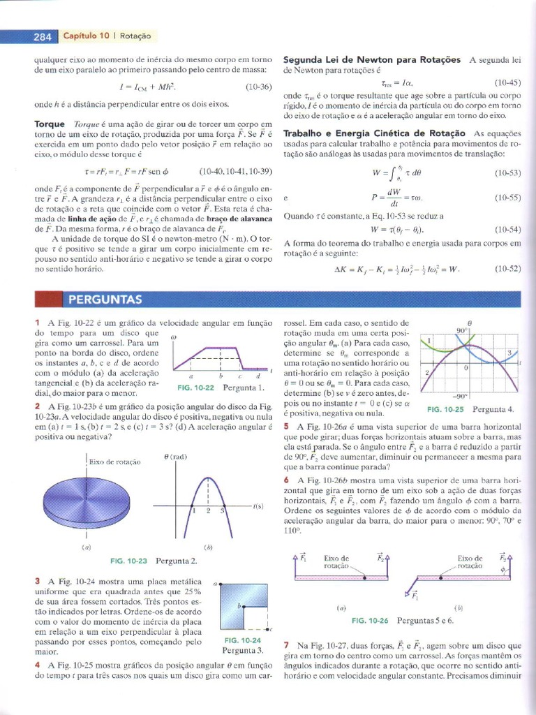 Lista 2 - Exercicios Halliday Cap 10 V1 8 Ed | PDF