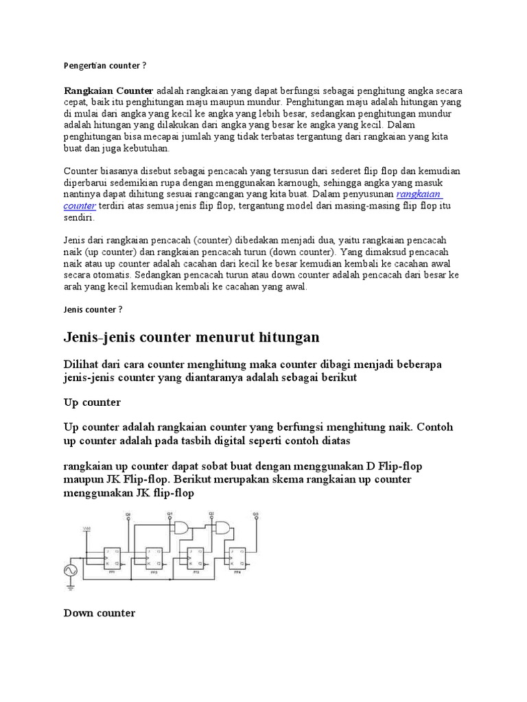 Panduan Lengkap Rangkaian Counter | PDF