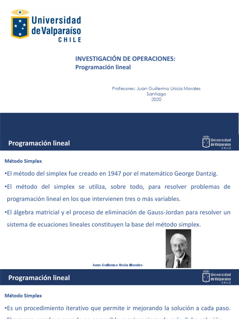 Programación Lineal Método Simplex Pdf Programación Lineal