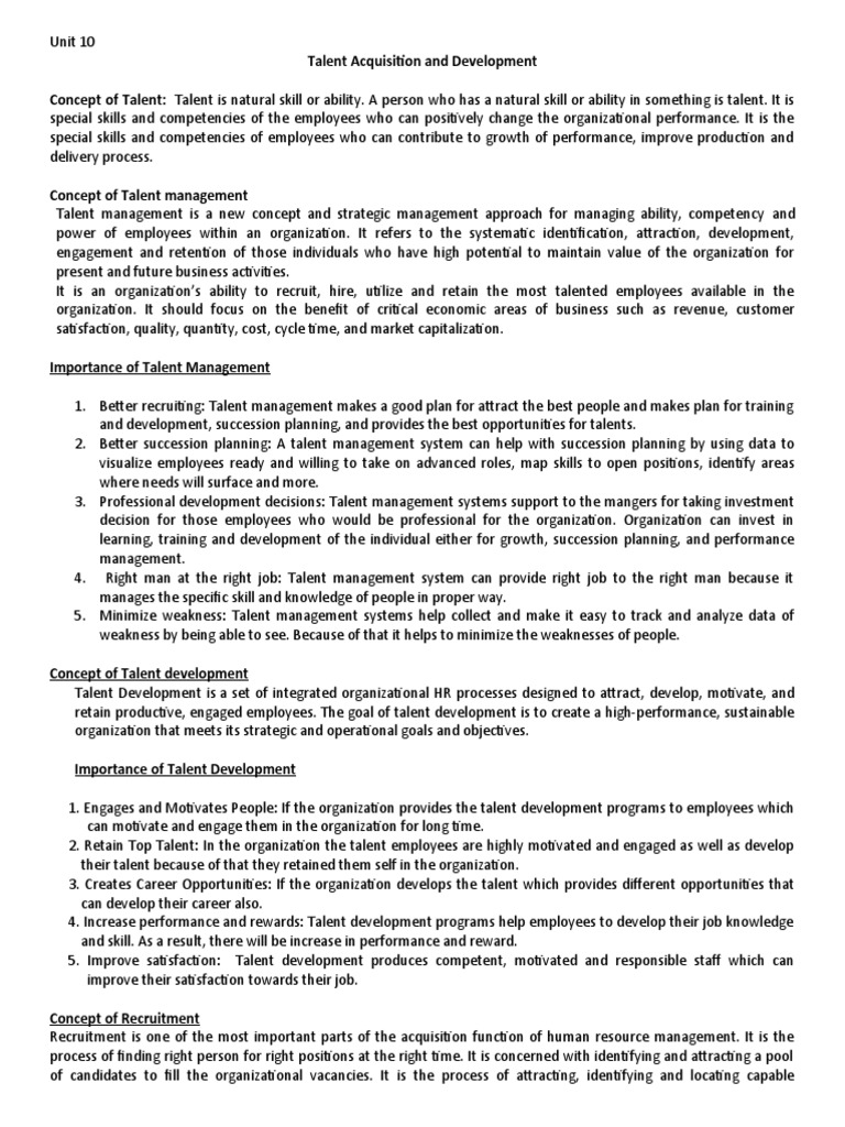 Unit 10 | PDF | Recruitment | Talent Management